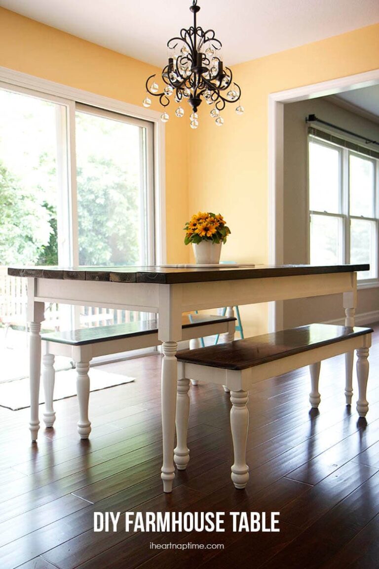 DIY farmhouse kitchen table - The Inspiration Board