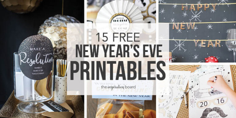 15 FREE New Year's Eve Printables - The Inspiration Board